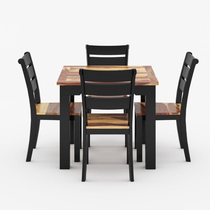 Mason Two Toned Small Square Kitchen Table and 4 Chairs Set | Sierra ...