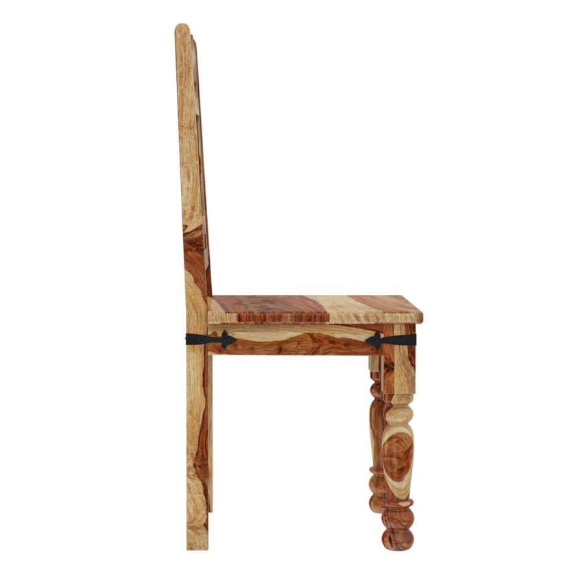 Peoria Solid Wood & Wrought Iron Rustic Kitchen Dining Chair | Sierra ...