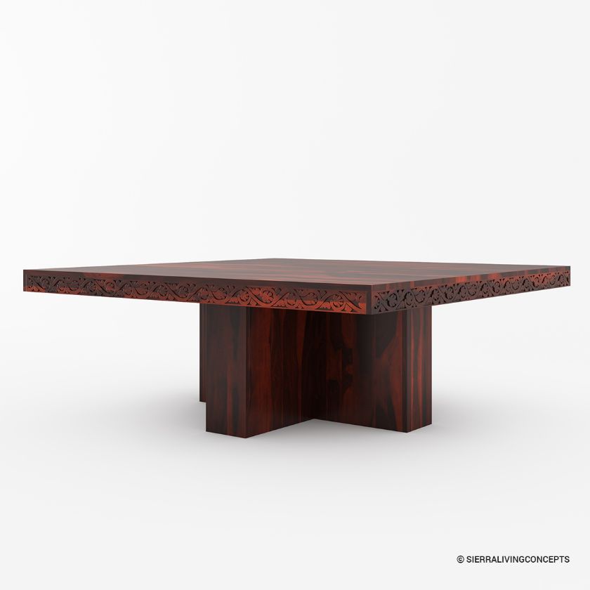 Dallas Large Square Pedestal Dining Table For 12 | Sierra Living Concepts
