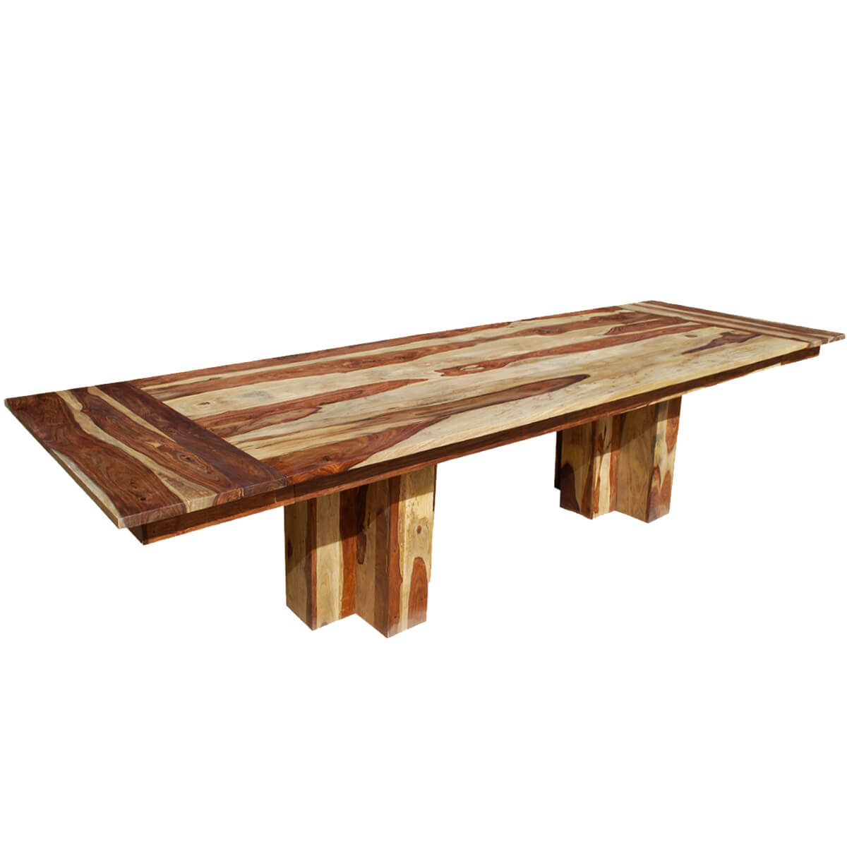 Dallas Solid Wood Extendable Dining Table – Double Pedestal