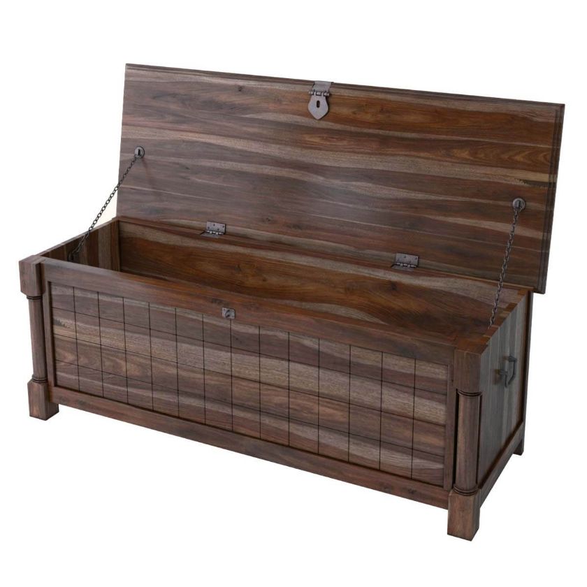 Pioneer Transitional Solid Wood Standing 52” Bedroom Trunk
