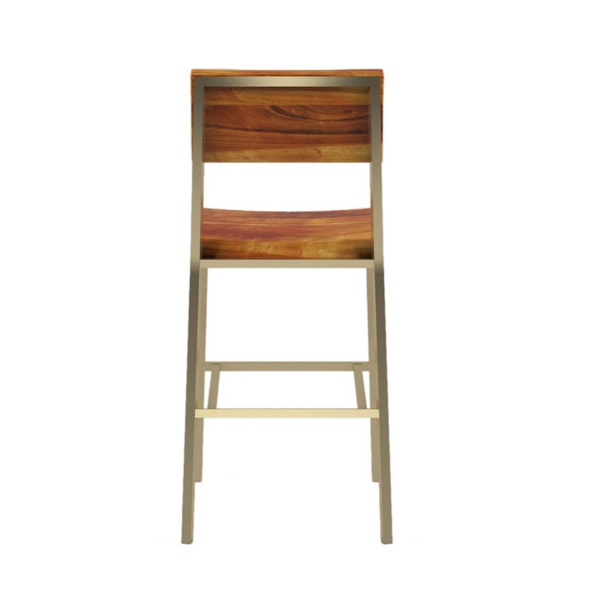 Alicante Industrial Solid Wood Tall Bar Chairs Set