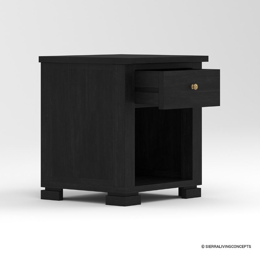 Athena Solid Wood 1 Drawer Nightstand