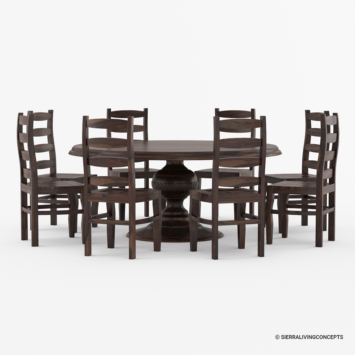 Minsk Rustic Traditional Rosewood Dining Room Set
