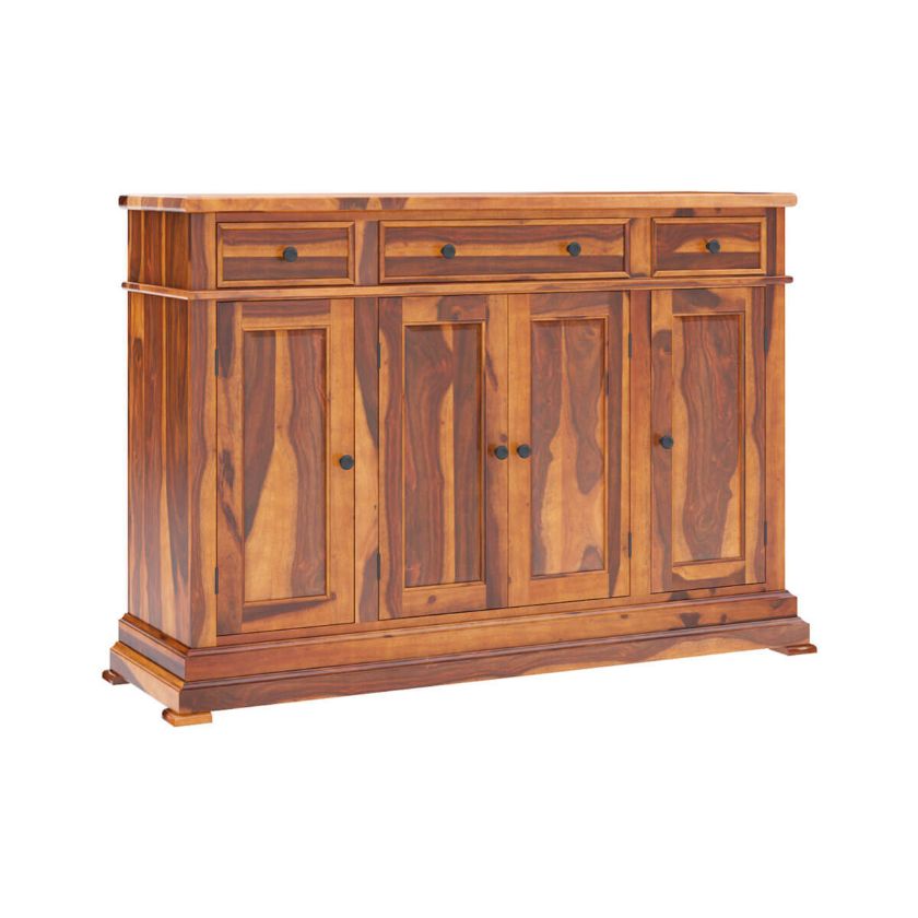Carlsbad Rustic Solid Wood 3 Drawer Large Sideboard