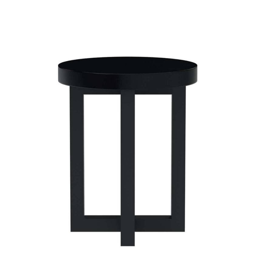 Traicere Contemporary Rustic Solid Wood Cross Leg Round End Table
