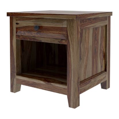 Modern Solid Wood Nightstand | Carved Wood Nightstand.