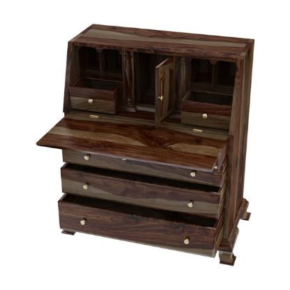 Real Solid Wood Desks For Home Office - Wooden Desks with Drawers.