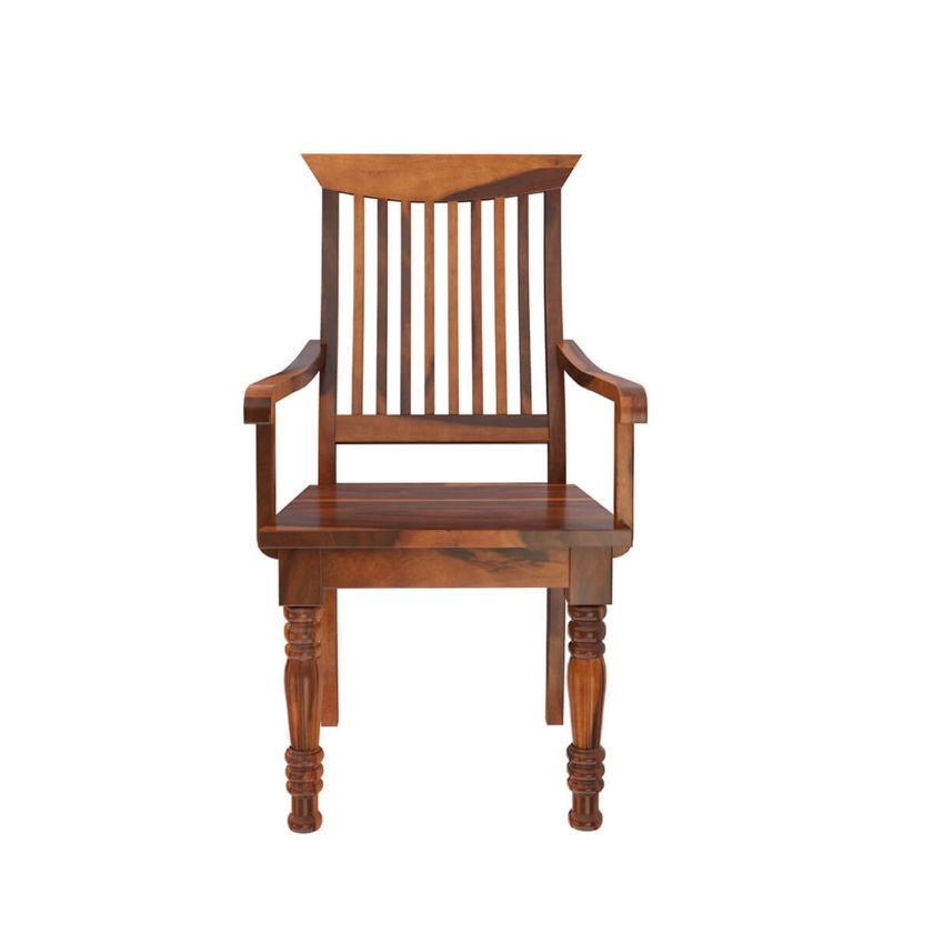 Mediterranean Rustic Solid Wood Arm Chair | Sierra Living Concepts