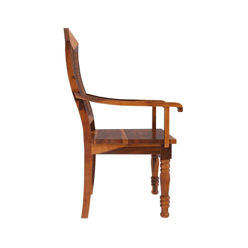 Mediterranean Rustic Solid Wood Arm Chair | Sierra Living Concepts