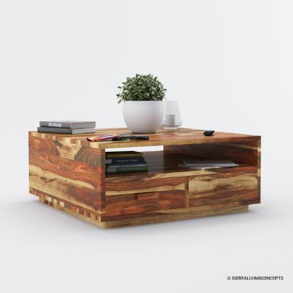 Large Solid Wood Coffee Tables with Storage | Free Shipping