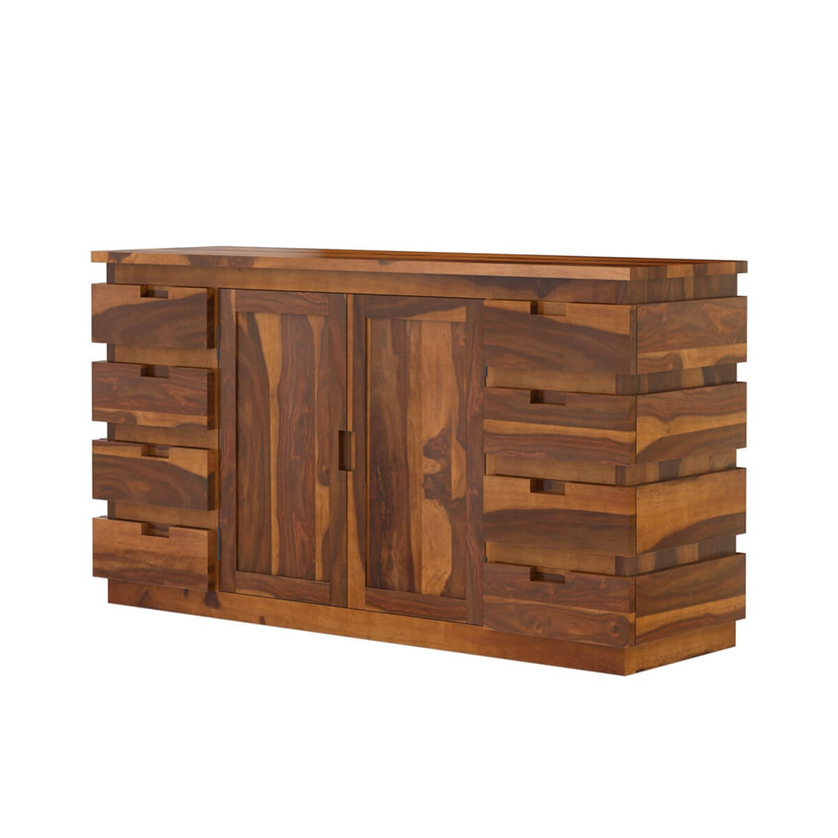 Rogers Modern Rustic Solid Wood 8 Drawer Large Sideboard | Sierra ...