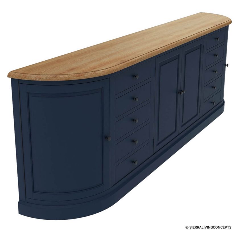 Peshtigo Two Tone Solid Wood 10 Drawer Extra Long Sideboard | Sierra ...