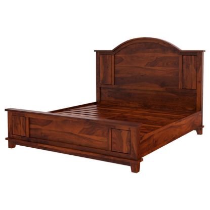 Rustic Solid Wood Platform Beds Frame | King, Queen & Full Wooden Tall ...