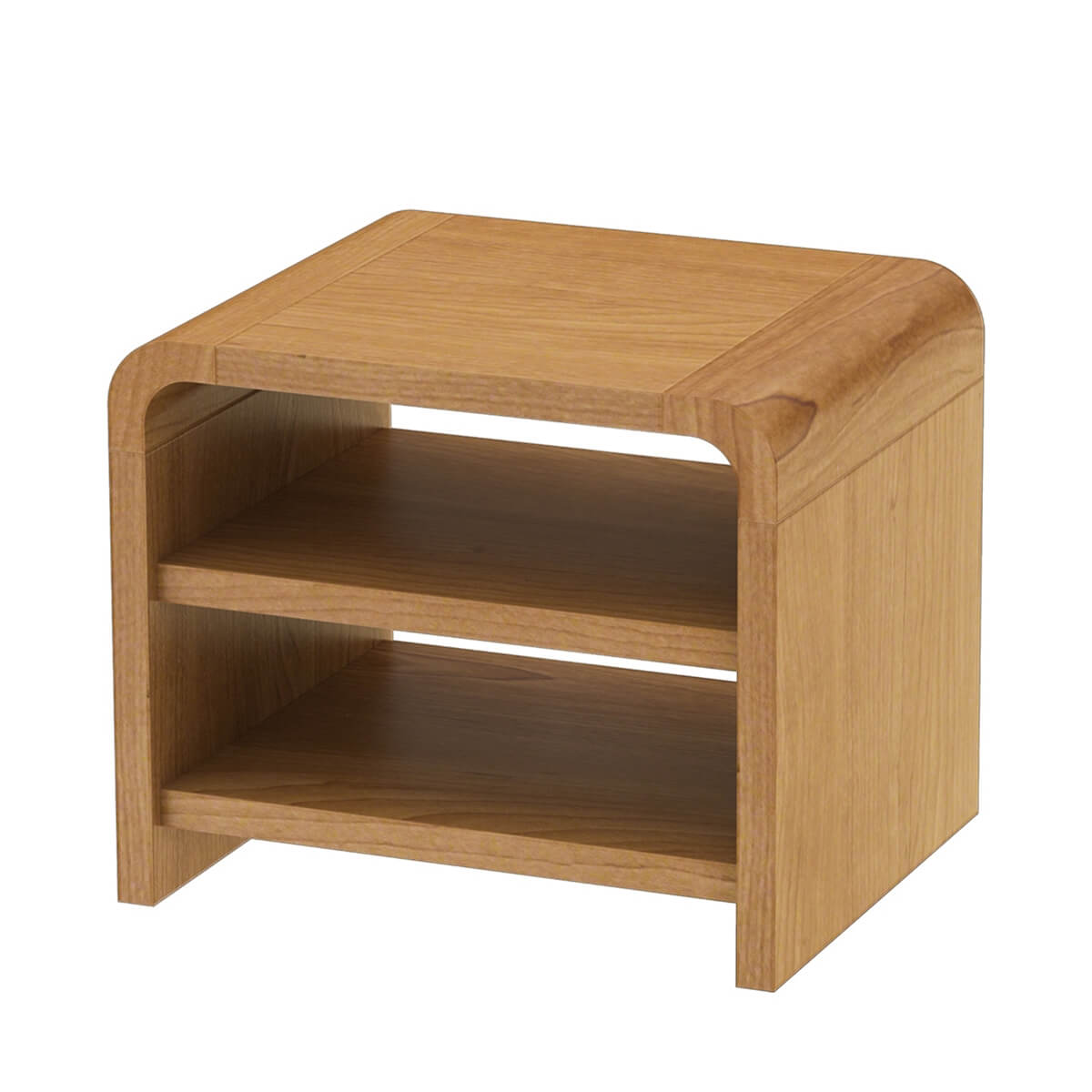 Rebersburg Solid Teak Wood 3 Tier Nightstand with Open Shelves | Sierra ...