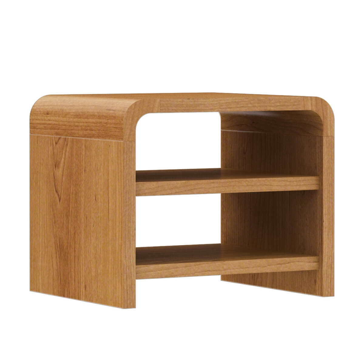 Rebersburg Solid Teak Wood 3 Tier Nightstand with Open Shelves | Sierra ...