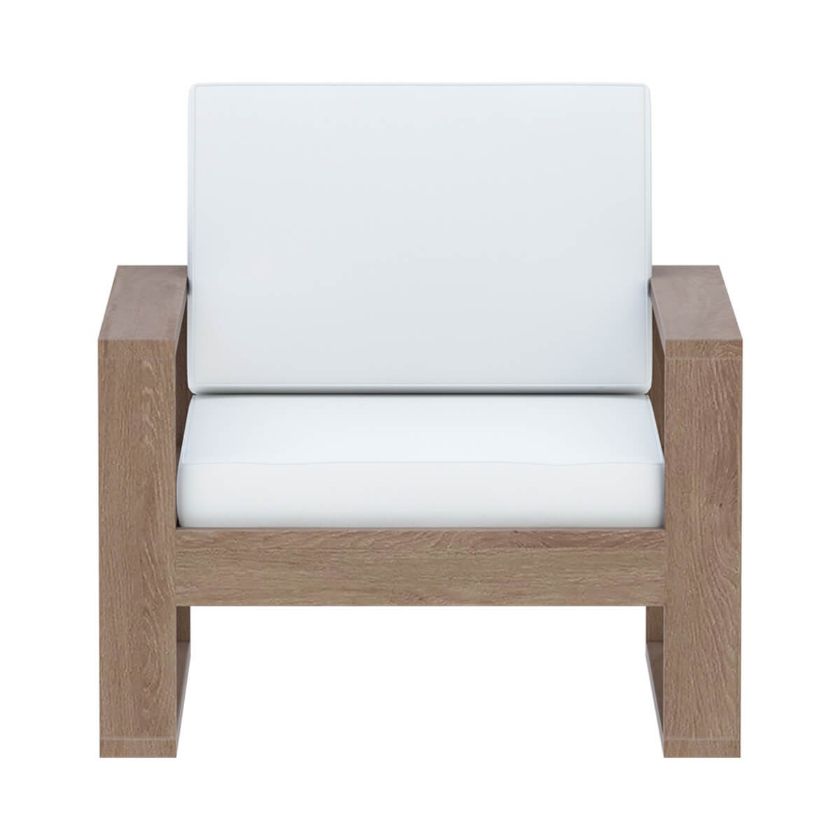 Narrogin Rustic Teak Wood Outdoor Single Sofa