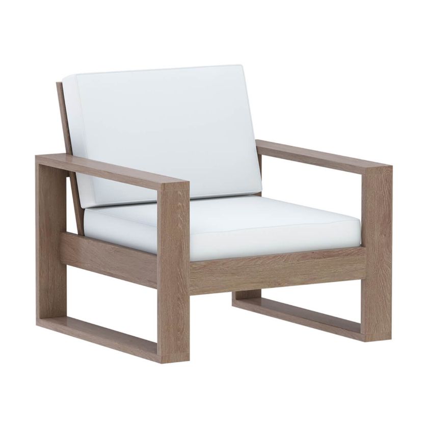 Narrogin Rustic Teak Wood Outdoor Single Sofa