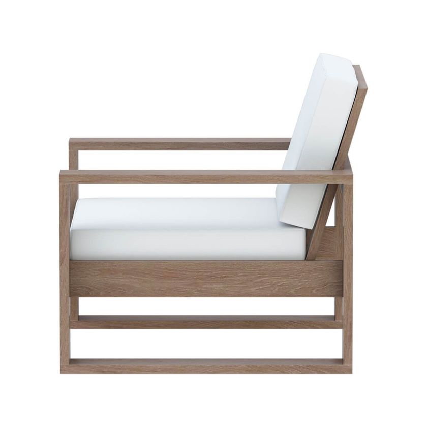 Narrogin Rustic Teak Wood Outdoor Single Sofa