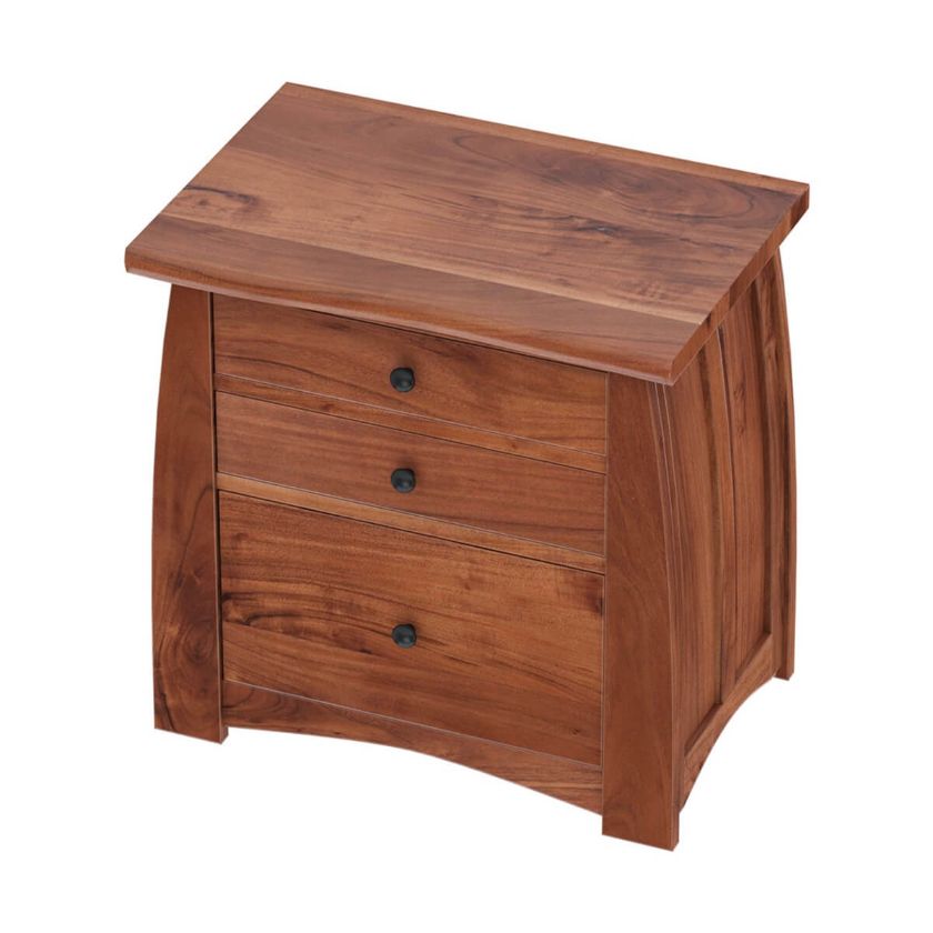 Helston Solid Wood 3 Drawer File Cabinet
