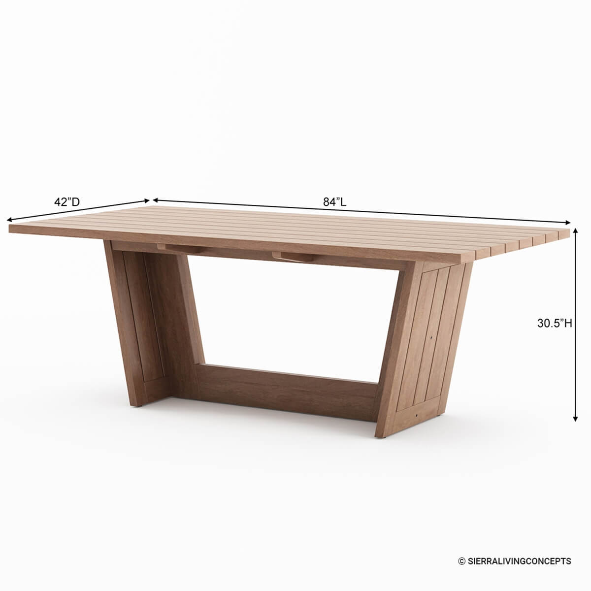 Liverpool Teak Outdoor Rectangular Dining Table For 6