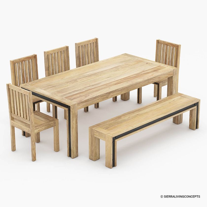 Marseille Modern Rustic Solid Wood Dining Room Set