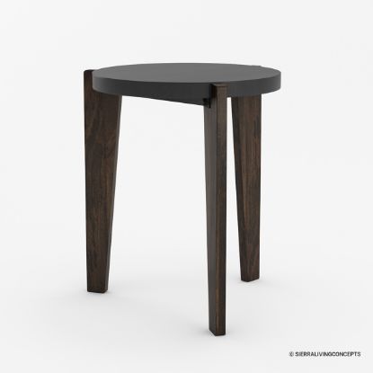 Rustic Solid Wood Storage End Tables w Drawers For Living Room