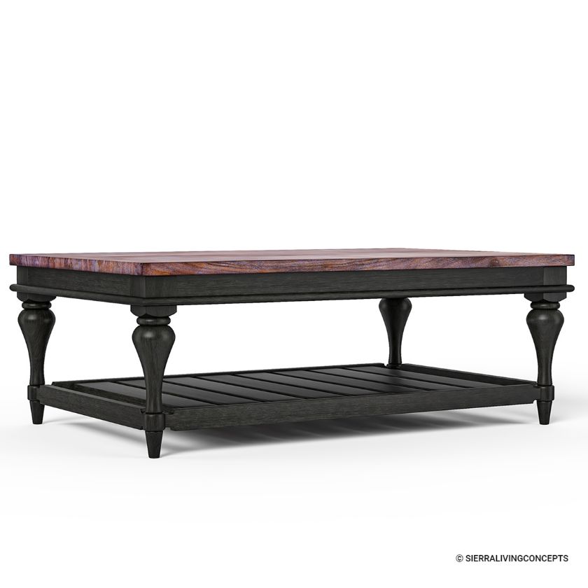 Safford Solid Mahogany Wood Coffee Table And End Table Set