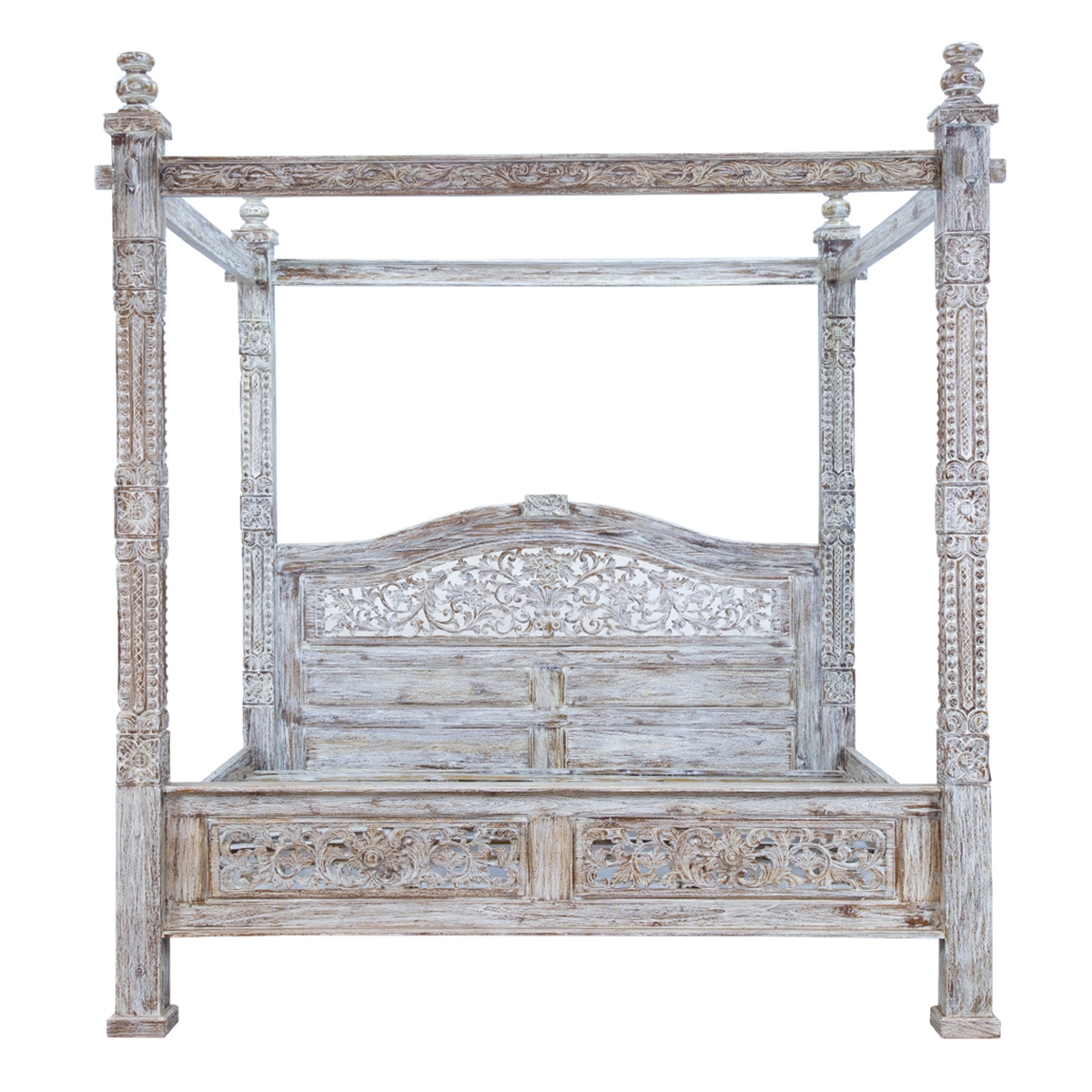 Adelaide Canopy Platform Bed Frame Available in King, Queen & Full Size ...