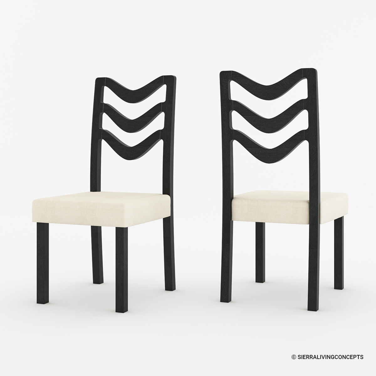 Middelburg Modern Solid Wood Geometric Dining Chair | Sierra Living ...