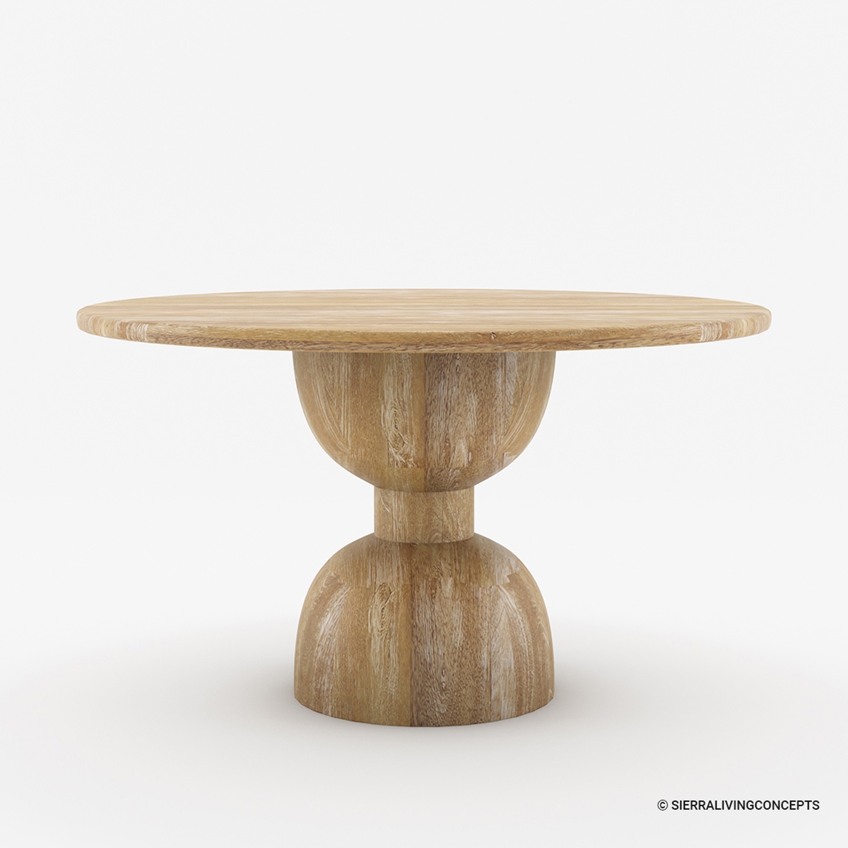 Bolsward Rustic Solid Wood Round Dining Table For 4