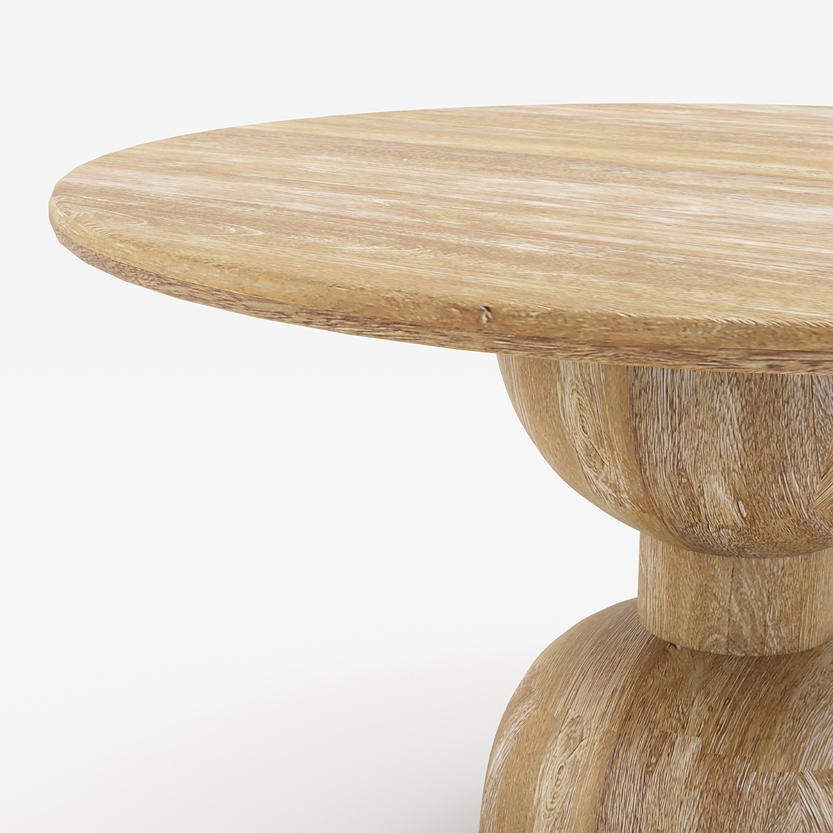 Bolsward Rustic Solid Wood Round Dining Table For 4