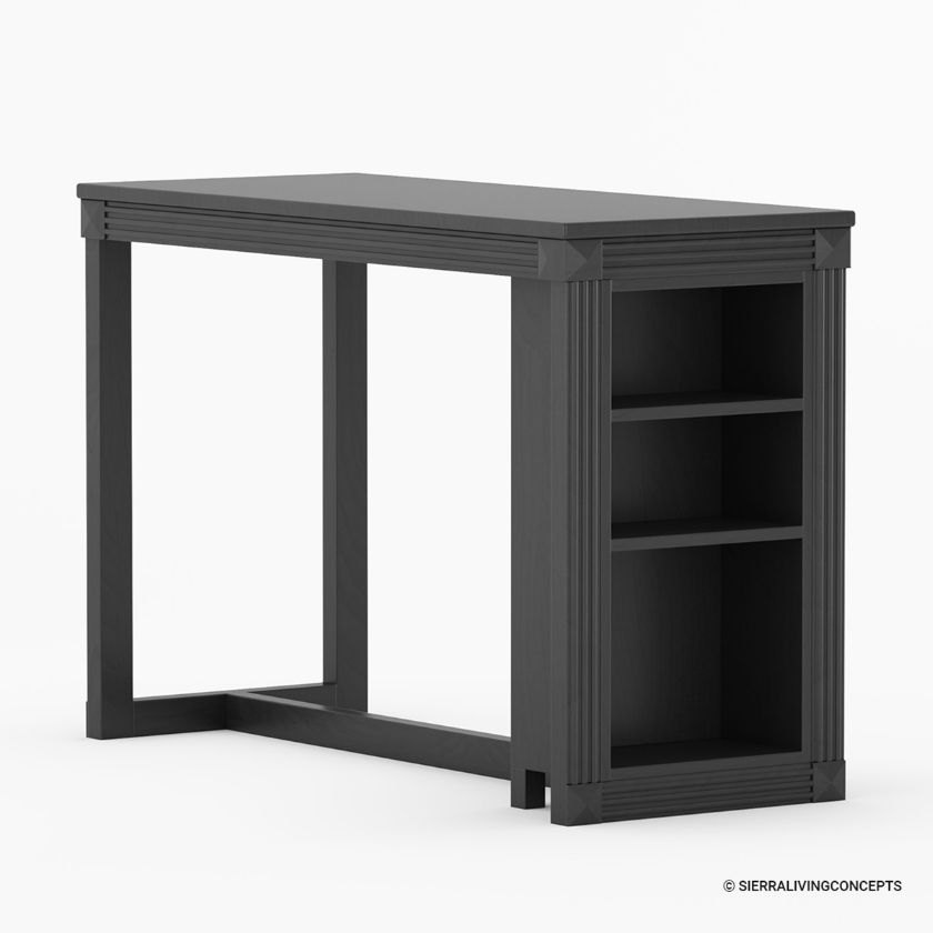 Marstrand Space Saving 4 Seater Kitchen Table Set with Storage Shelves