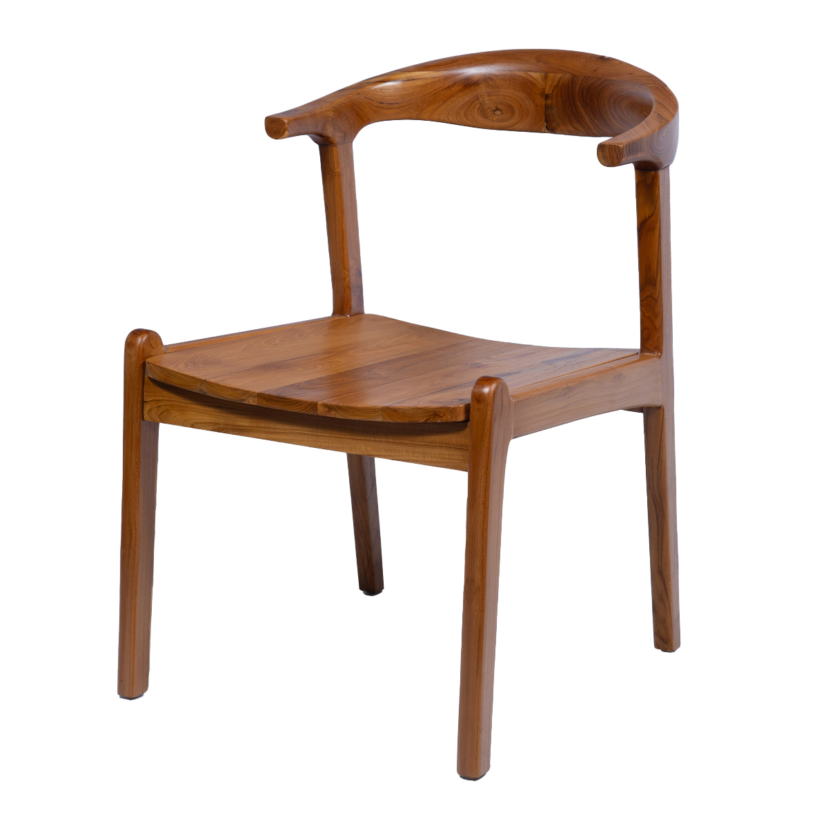 Azusa Danish Modern Rustic Solid Wood Natural Sesil Chair