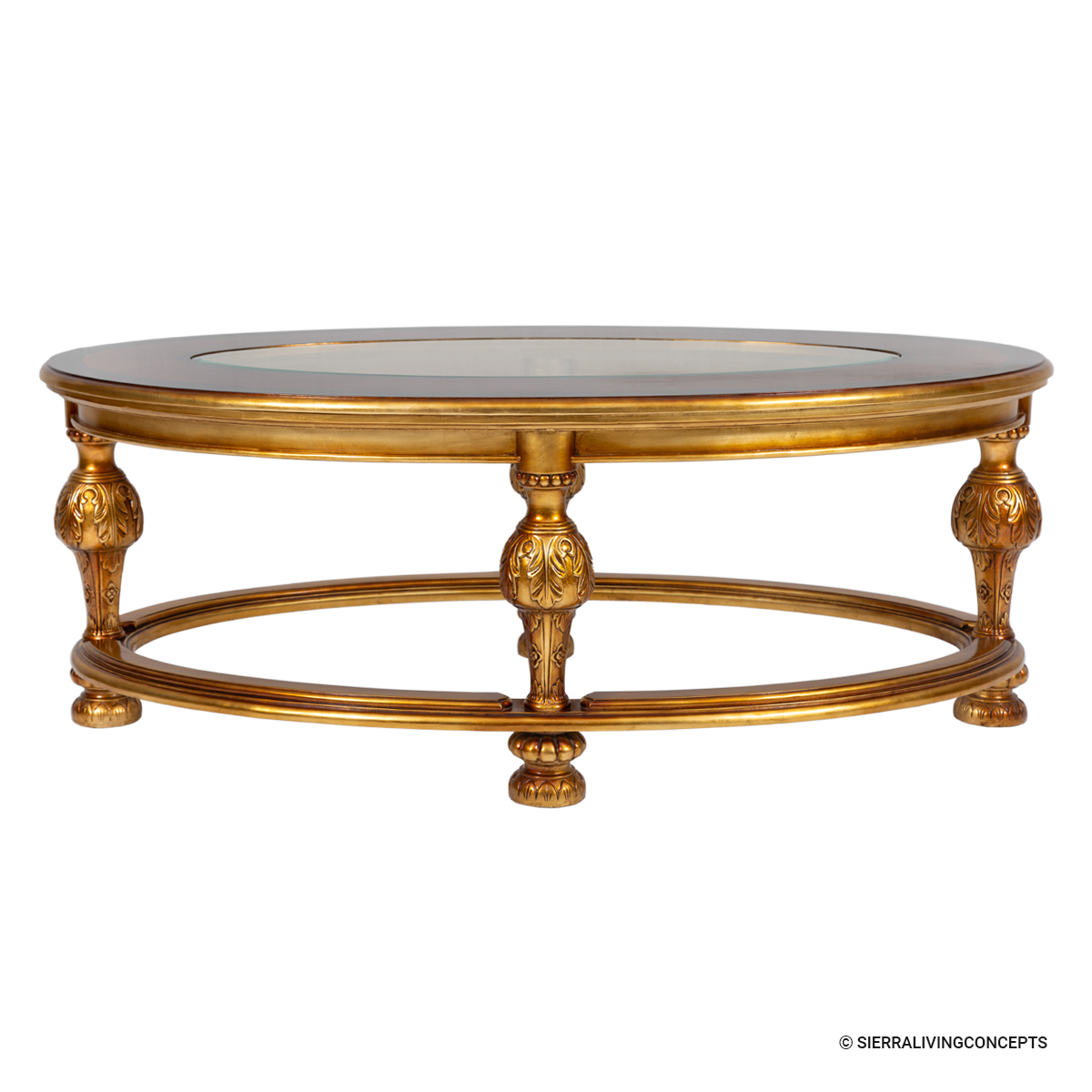 Portmeirion Mahogany Wood Round Venetian Coffee Table