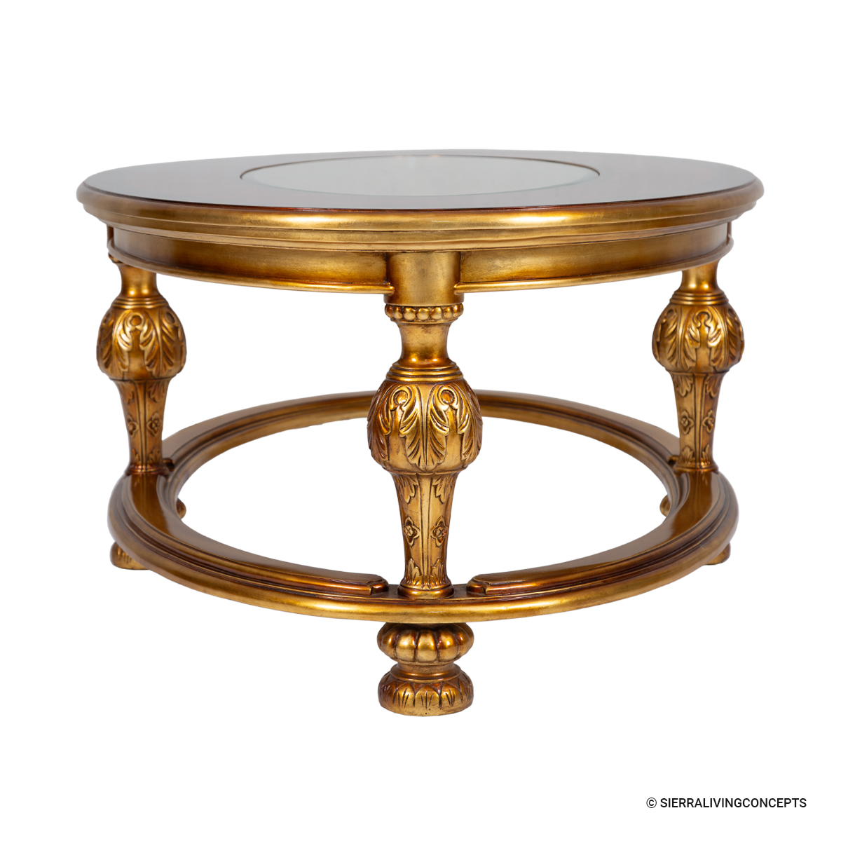 Portmeirion Mahogany Wood Round Venetian Coffee Table