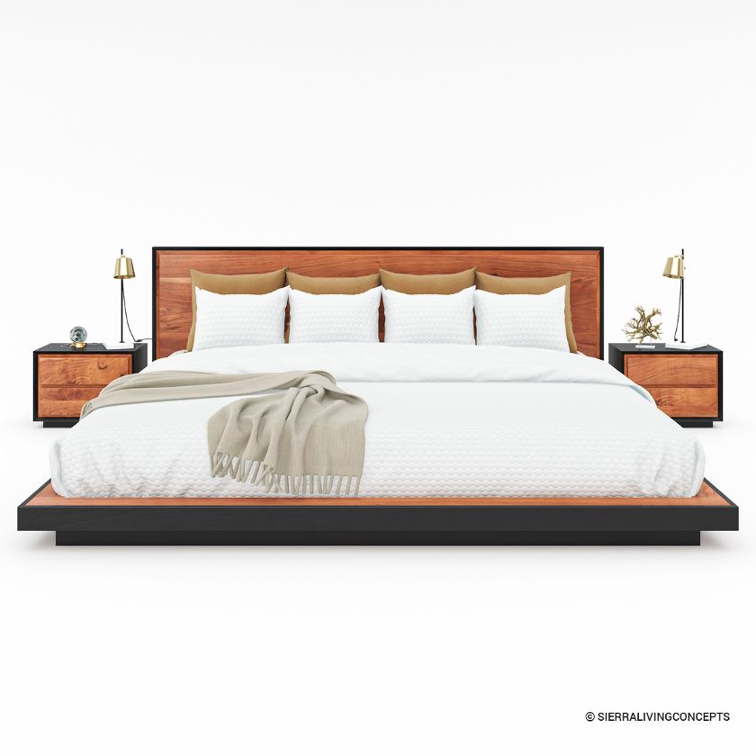 Paradise Rustic Alaskan King Bed Set | Low Profile Solid Wood Beds ...