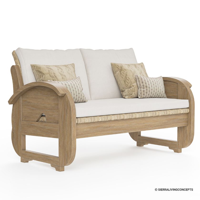 Fortaleza Rustic Teak Wood 2 Seater Sofa