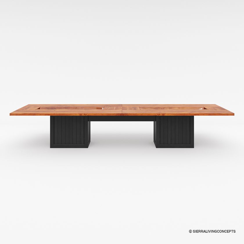 Large Live Edge Solid Wood Conference Room Table