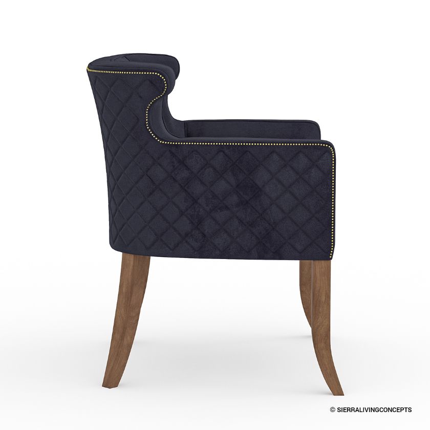 Dunnigan Quilted Upholstered Farmhouse Dining Chair with Arms | Sierra ...
