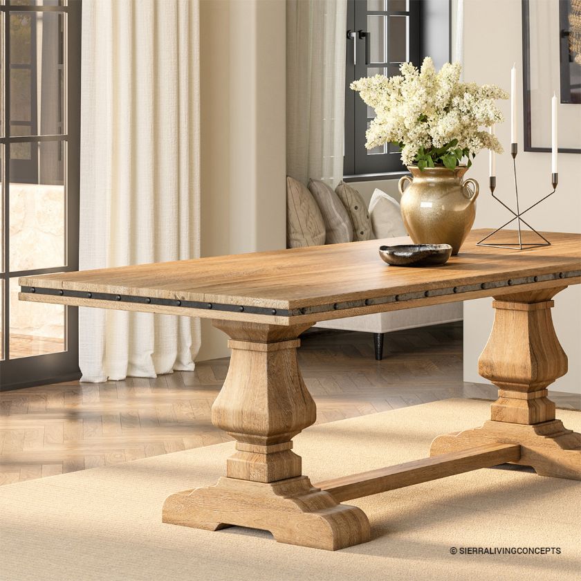 Morrisville French Country Rustic Dining Room Table Chair Set