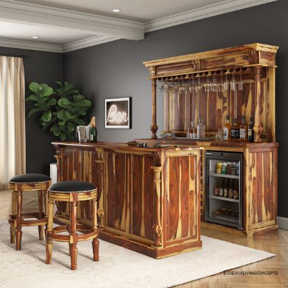Home Bar Furniture Sets - Custom Solid Wood Bar Furniture