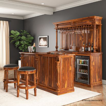 Home Bar Furniture Sets - Custom Solid Wood Bar Furniture
