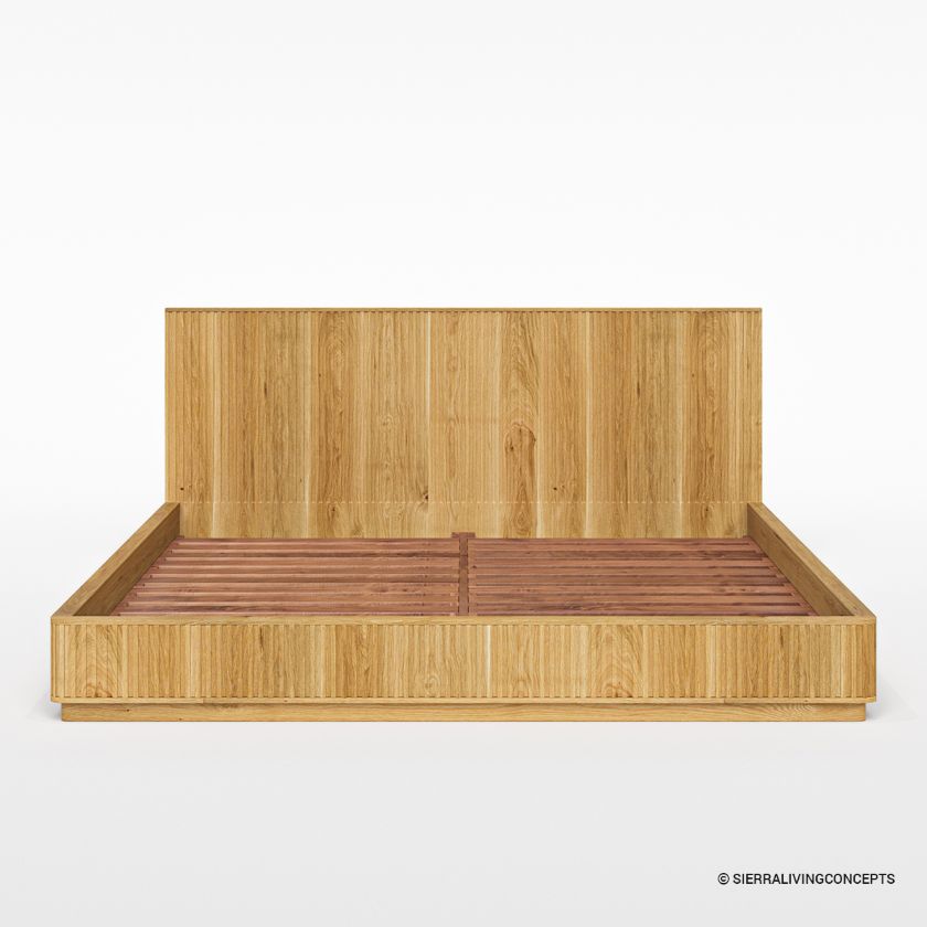 Cargo Fluted Solid Wood Platform Bed Frame | Sierra Living Concepts