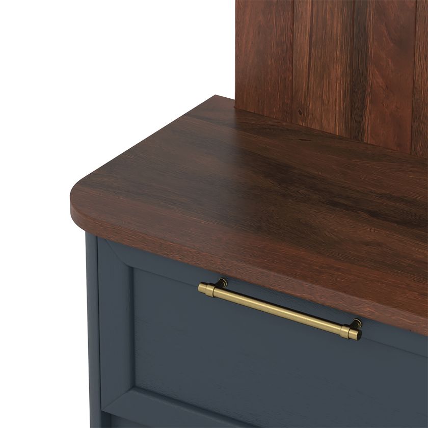 Tequesta Solid Wood Hall Tree with Bench & Shoe Storage