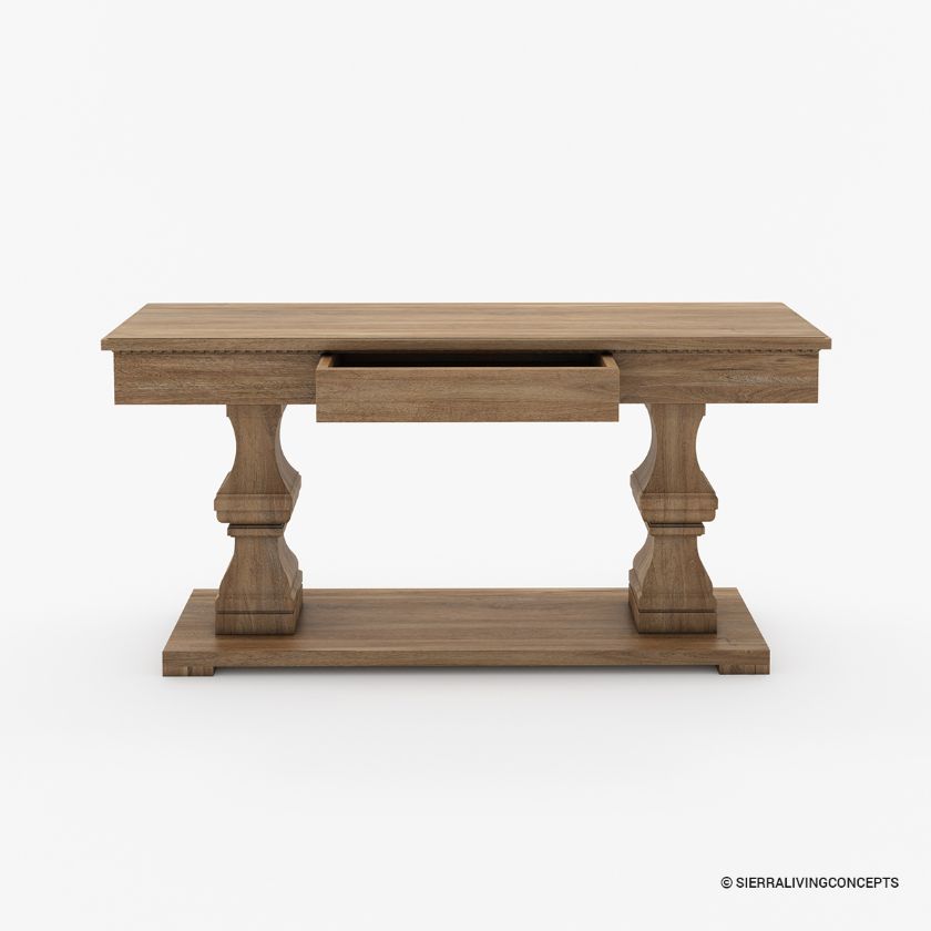 Largo Rustic Farmhouse 70 Inch Console Table with Drawer