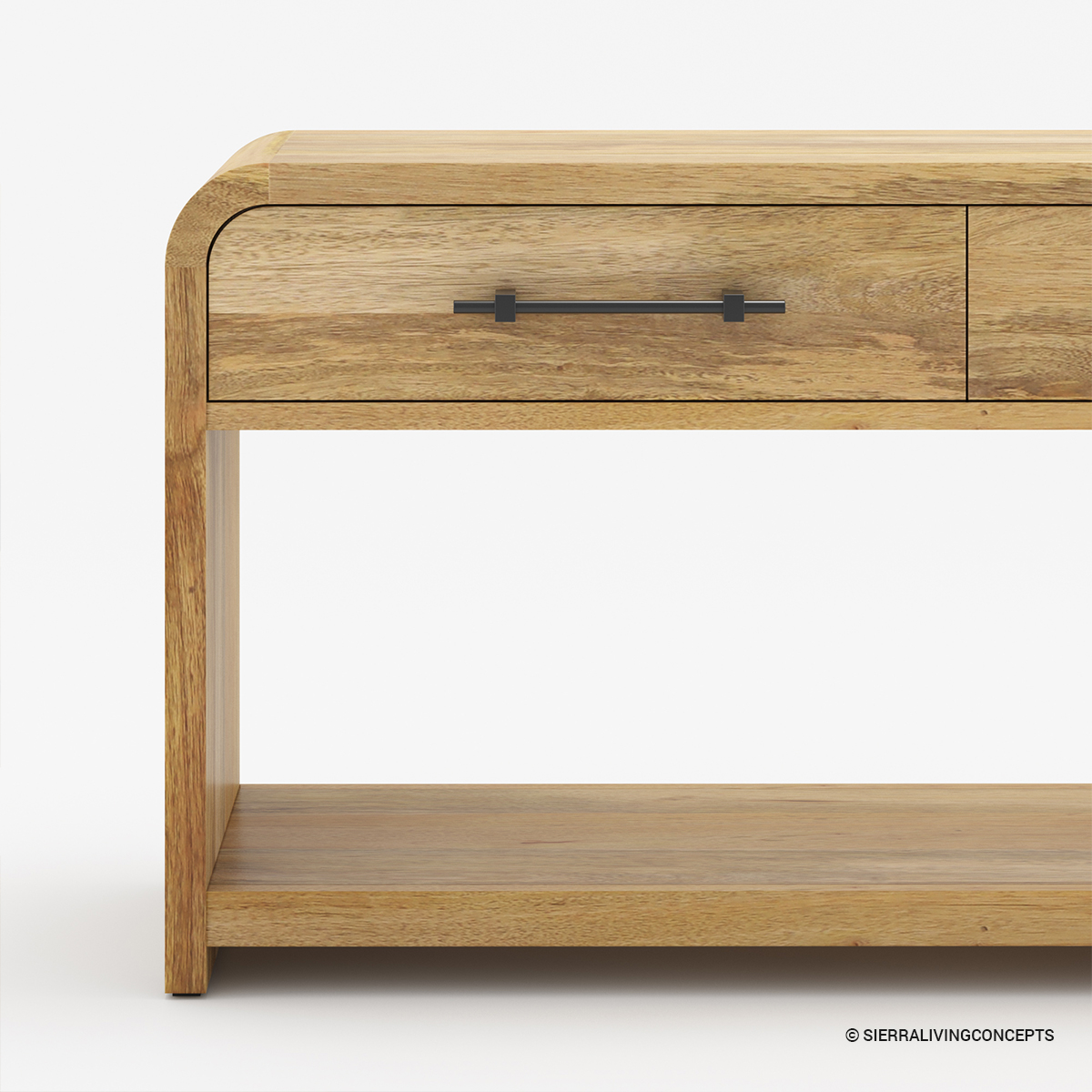 Waterfall End Table With Drawer