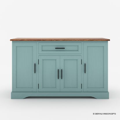 Solid Wood Sideboard Cabinets with mini fridge space | Extra Long ...