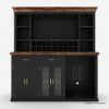 Hamilton Two Tone Back Bar Hutch with Fridge Space