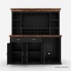 Hamilton Two Tone Back Bar Hutch with Fridge Space